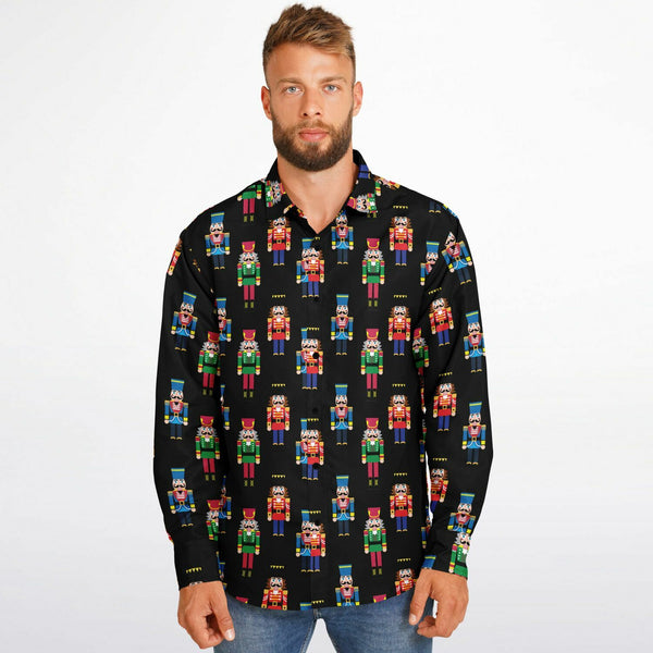 Nutcracker Long Sleeve Button Down Shirt – Flop The World Pop